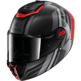 Shark Spartan RS Shawn Carbon Zwart Rood Integraalhelm - Chromeburner