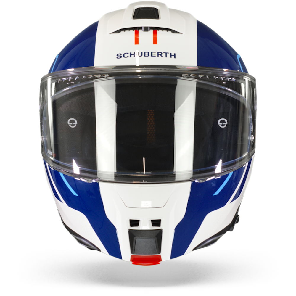 Schuberth C5 Master White Blue - Chromeburner